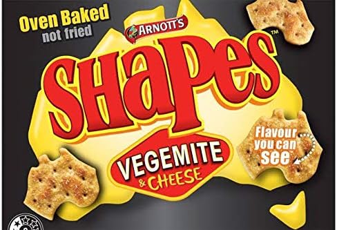 Arnotts Shapes Vegemite and Cheese Crackers 165 g, 165 g : Amazon.com ...