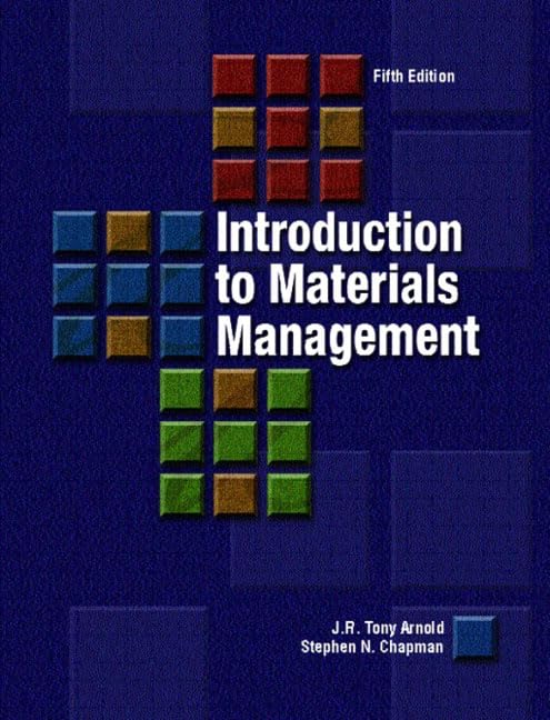 Introduction to Materials Management: Arnold, J. R. Tony, Chapman ...
