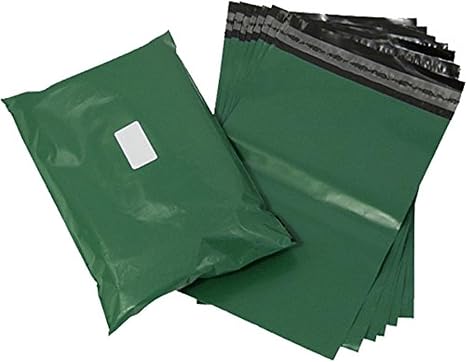 Triplast 14 x 20-Inch Plastic Mailing Postal Bag - Olive Green (Pack of ...