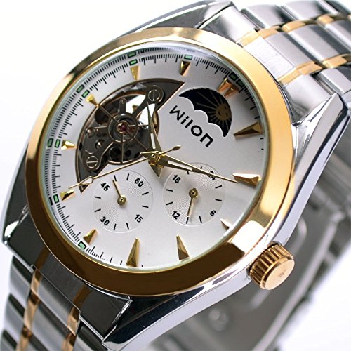 Wilon Chronograph White Dial Men Automatic Watch - S2-2012G : Amazon.in ...
