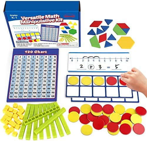 Amazon.com: Take Home Versatile Math Manipulatives Kit for Kids Grade K ...