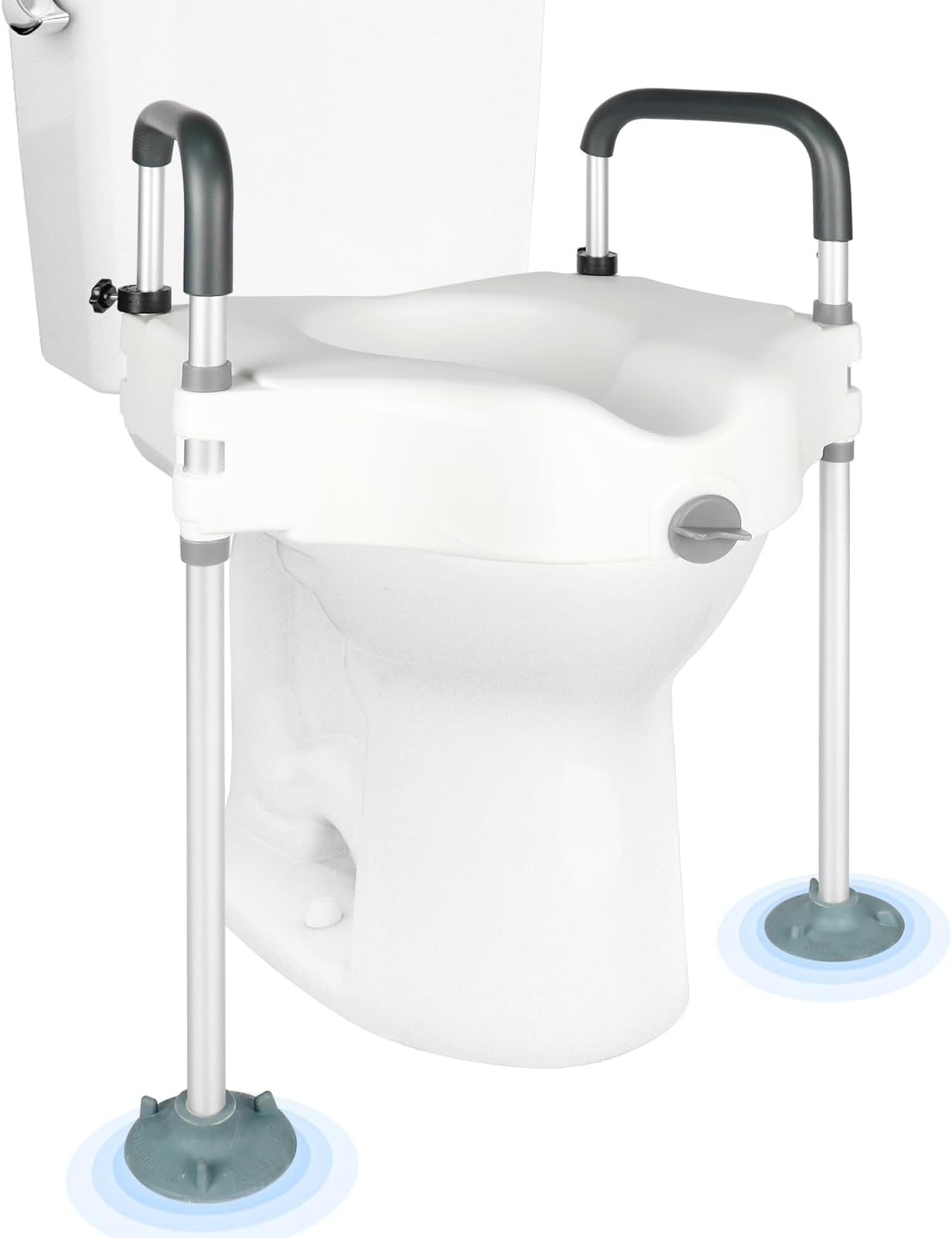 Amazon.com: ELENKER Raised Toilet Seat with Handles, Elevated Toilet ...