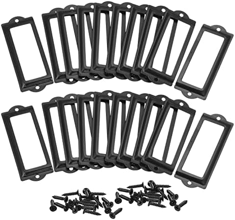 uxcell Metal Label Holders, 83x30mm 20pcs File Name Card Tag Label ...