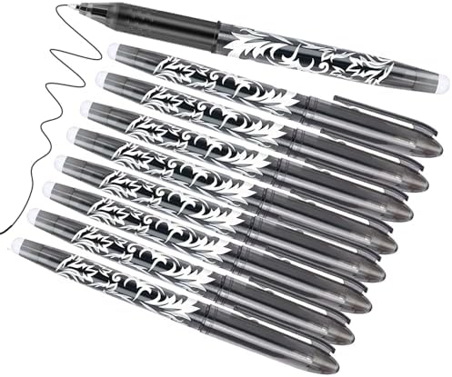 8 Erasable pen Black Eraser Gel Pen for Kids & Adults, Writing ...