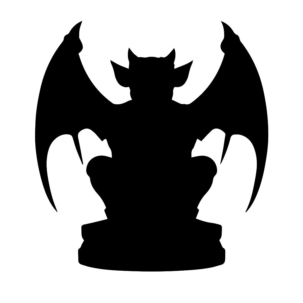 Amazon.com - Gargoyle Silhouette 6" Vinyl Sticker Car Decal (6" White)