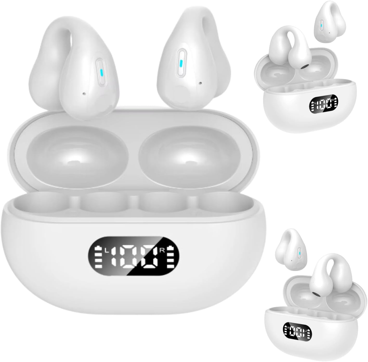Amazon.com: Wireless Ear-Clip Headphones for Android iPhone with Bone ...