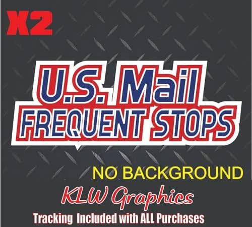 Amazon.com: U.S. Mail Frequent Stops Red White Blue Full Color Decal ...