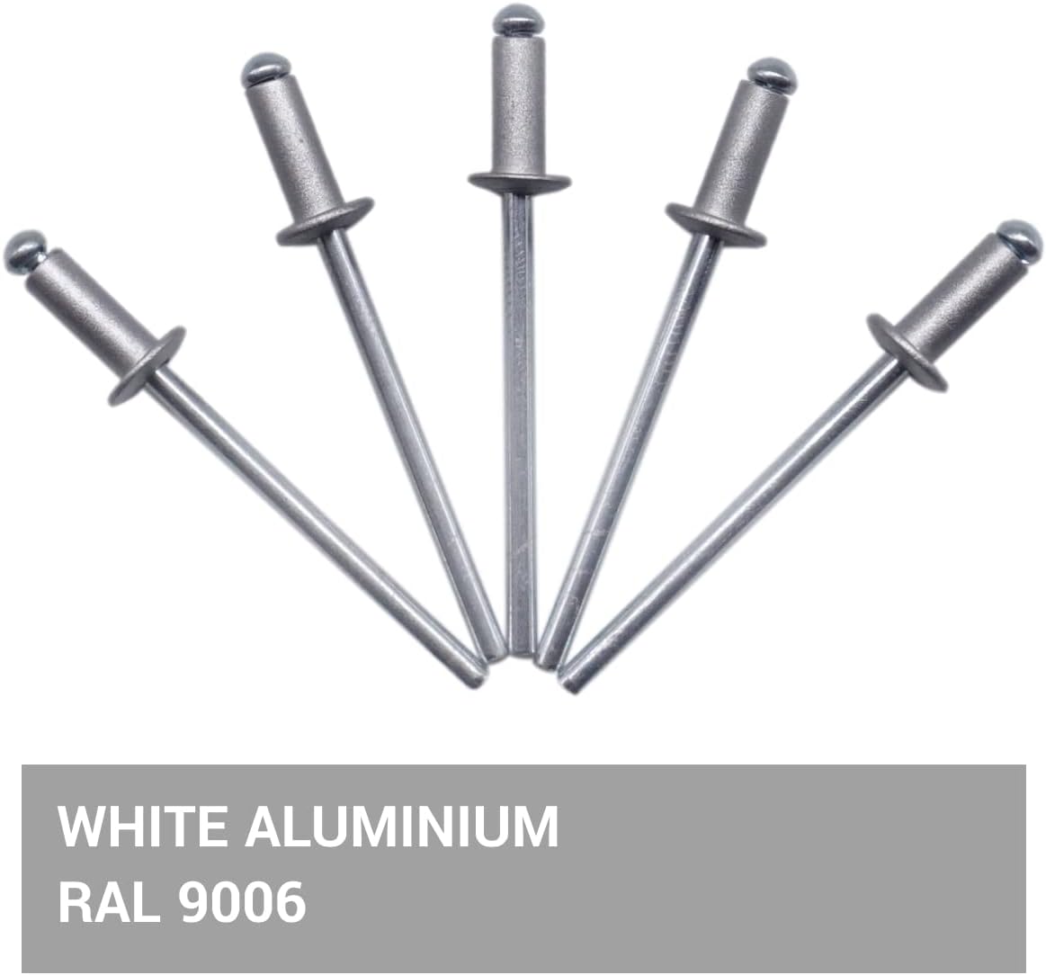 (Pack of 100 pcs) Painted Blind Rivets 3.2 x 8 mm, Dome Head, DIN 7337 ...