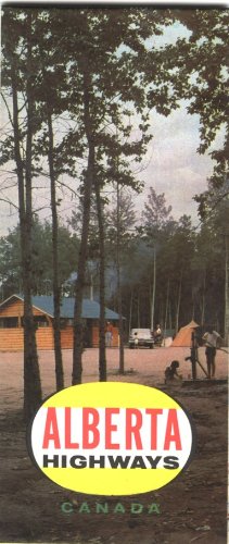 Alberta Highways Canada Road Map: Alberta Government Travel Bureau ...