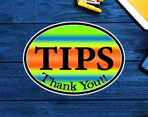 Amazon.com: Tips are Appreciated Sticker 5" x 3.7" Vinyl Decal Tip Bar ...