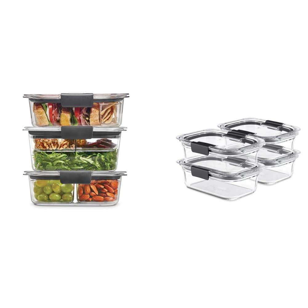 Amazon.com: Rubbermaid Brilliance Food Storage Containers with Lids ...