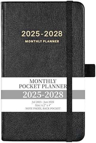Amazon.com : 2025-2028 Pocket Monthly Planner, 3 Year Calendar 2025 ...
