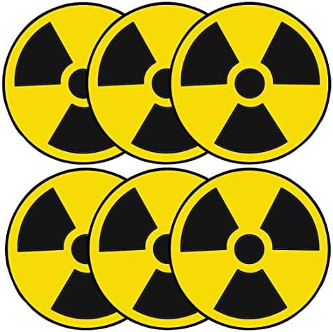 Amazon.com: Haobase 6 Pcs Radiation Nuclear Symbol Danger Safety ...