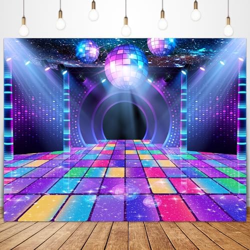 Amazon.com: Glawry 90s Disco Backdrop for Photography 8Wx6H Feet Neon ...