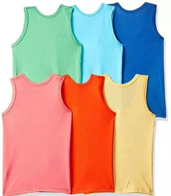 Buy Kushi Lifestyle Sleeveless Vest (baniyan) for Boys (Pack of 6 ...
