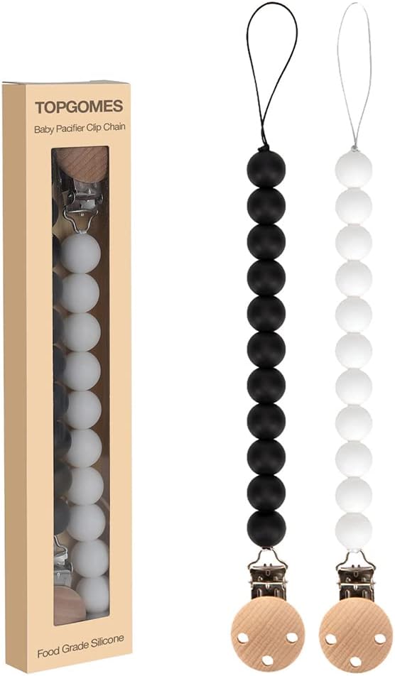 Amazon.com : SAMiGO Silicone Pacifier Clips Holders Paci Binky Clips ...