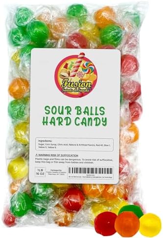 Amazon.com : Sour Balls Hard Candy - 1 Pound Individually Wrapped ...