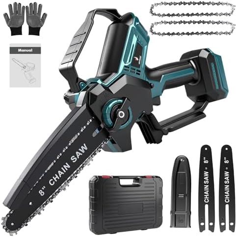 8 Inch Chainsaw for Makita 18 V Battery, Automatic Oiler, Brushless ...