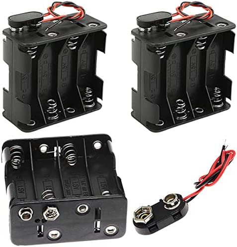 MKBKLLJY 3Set 8 x 1.5V AA Thicken Battery Holder 12V with I Type Wired ...