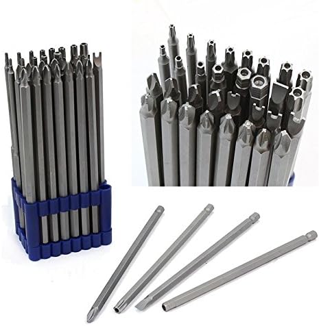 Amazon.com: 32pc. Extra Long SECURITY BIT Set Toque PZ Drive Long Hex ...