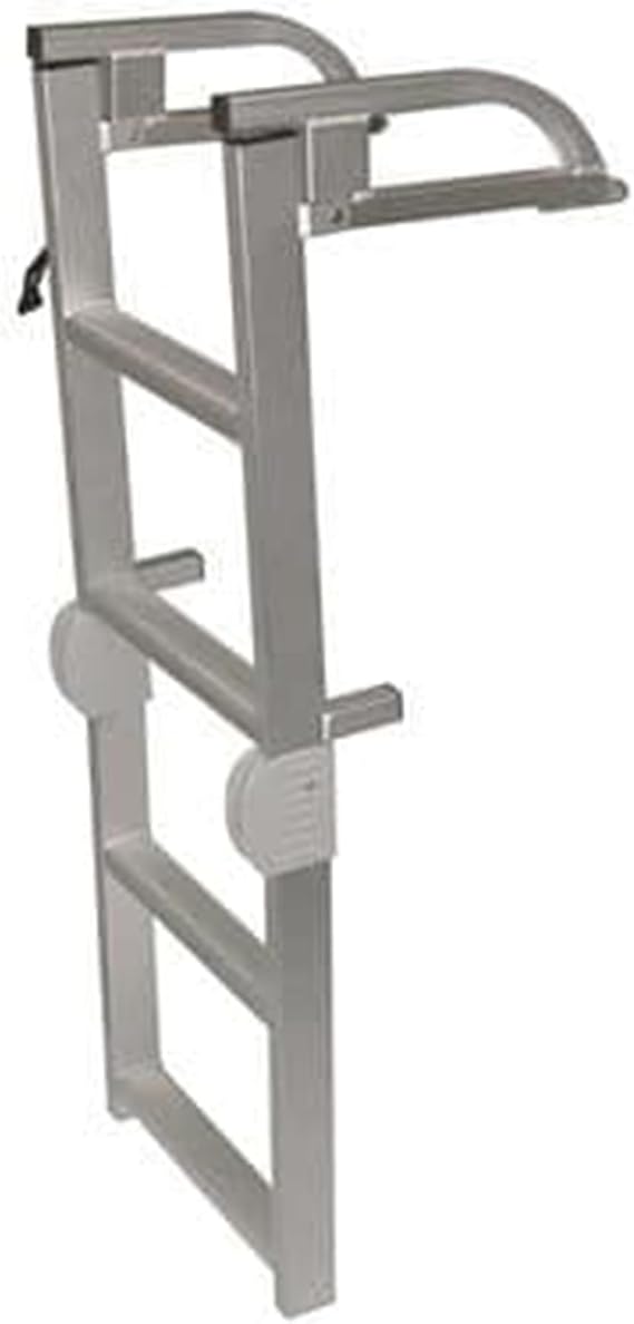 Amazon.com: JIF Marine Aluminum Folding Pontoon Ladder – Compact Fold ...