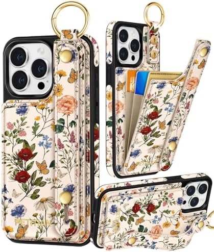 Amazon.com: Petitian for iPhone 13 Pro Case with Wallet - Women Girls ...