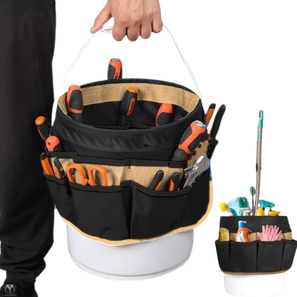 MTSBDM Bucket Tool Organizer Fits 3.5–5 Gallon dia.30cm Buckets, 24 ...