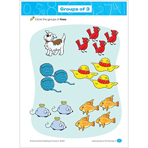 Snapklik.com : School Zone Big Math Workbook For Kindergarten & 1st Grade: Numbers, Addition ...