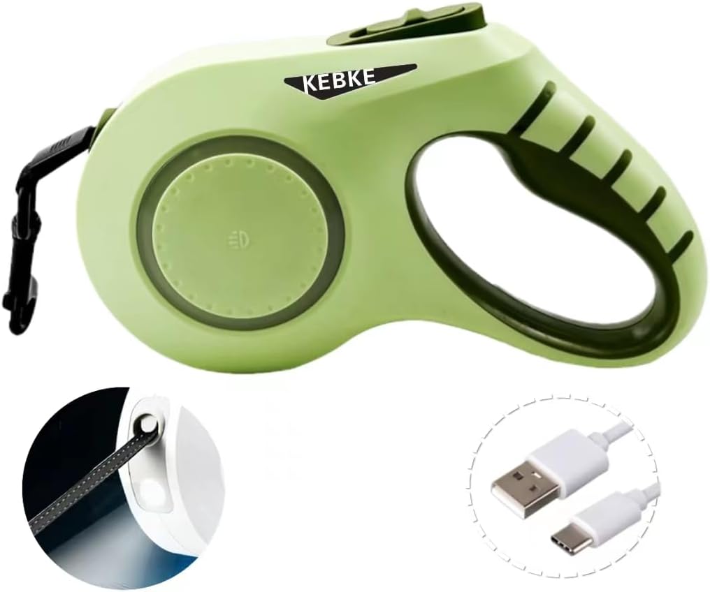 Amazon.com : KEBKE Retractable Dog Leash with Led Light for Medium ...