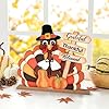 Amazon.com: Sophena Thanksgiving Decorations Wooden Turkey Pumpkin ...