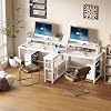 Amazon.com: MUTUN Two Person Desk, 83.7 Inch Computer Office Double ...