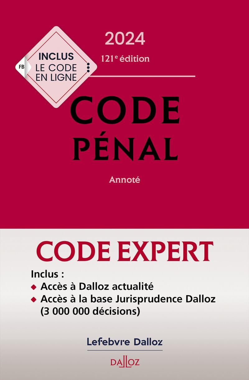 Amazon.com: Code Dalloz Expert. Codes pénal et procédure pénale 2024: 9782247222698: Mayaud ...