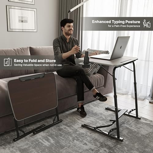 Snapklik.com : FoldWise Foldable Laptop Table - Wooden Height & Angle ...