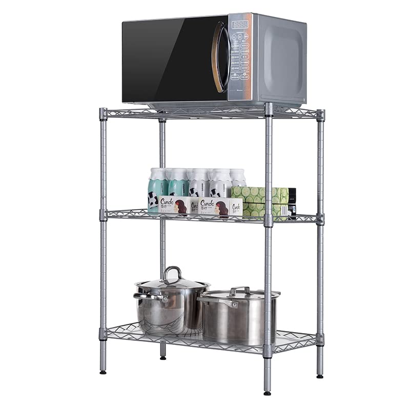Amazon.com: 3 Tier Adjustable Storage Shelf Metal Storage Rack Wire ...