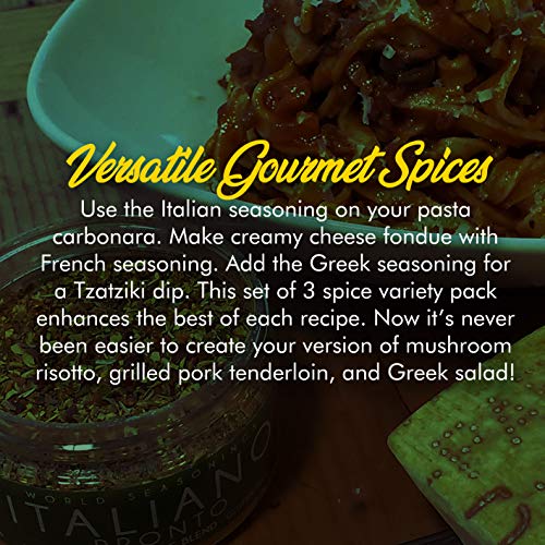European Gourmet Variety Seasoning Spice Set: Go Greek, French Made ...