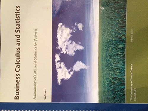 Business Calculus and Statistics: Michael Sullivan: 9781119066286 ...