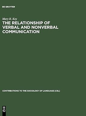 Amazon.com: Relationship of Verbal and Non-Verbal Communication ...