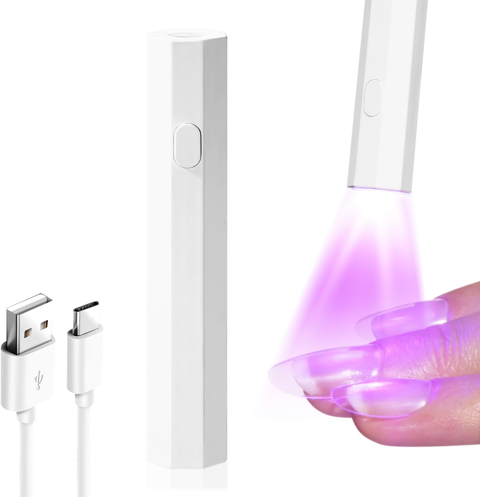 Amazon.com: BOMOQING Mini Uv Light for Gel Nails, Pen Shape Handheld Uv Light for Gel Nails ...