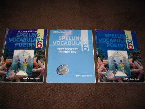 A Beka Abeka Spelling Vocabulary Poetry 6 Set of 3: Globe Fearon ...