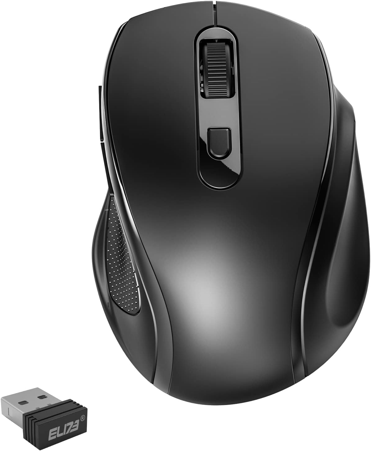 ELI73 Wireless Mouse for Laptop, 3200 DPI Optical, 2.4G Ergonomic ...