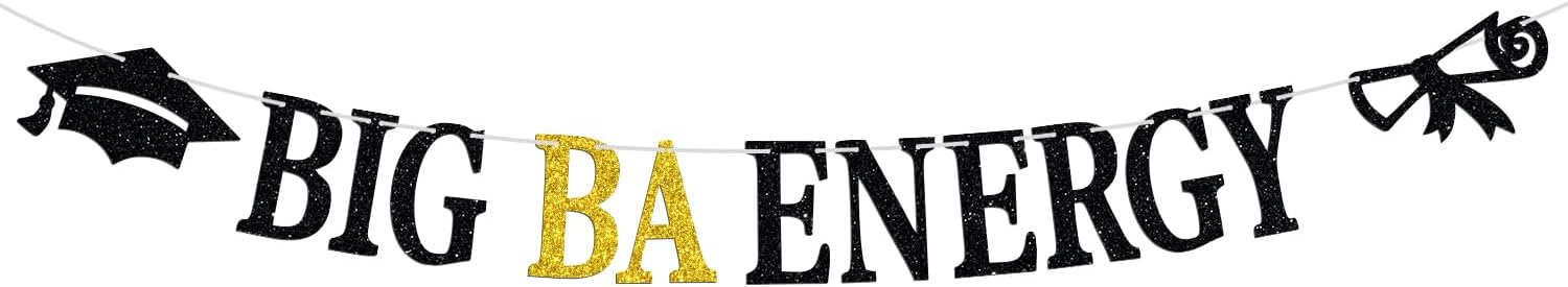 Amazon.com: Big BA Energy Banner, Congrats Grad, Congratulations on ...