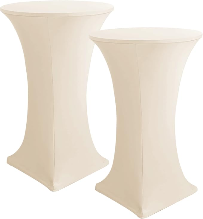 Amazon.com: HolidayIdeas Cocktail Table Covers, 2 Pack - Fitted Stretch ...