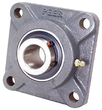 Peer Bearing SSUCF207-35MM Stainless Steel 4 Bolt Flange Unit, Wide Inner Bearing, Relubricable ...
