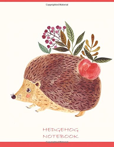 Buy Hedgehog Notebook: Lined Notebook, Large 8.5 x 11, 125 pages (Cute ...