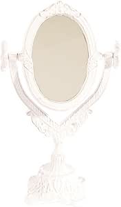 Ian Snow Metal Mirror on Stand, White : Amazon.co.uk: Home & Kitchen