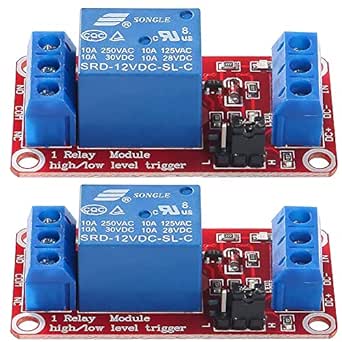 2Pcs Relay Module DC 24V Relay Board 1 Channel with Optocoupler ...