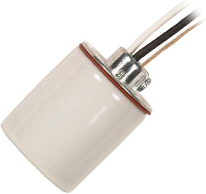 B&P Lamp® Keyless Porcelain ON/OFF socket with Ground Screw, 1/8IP Cap ...