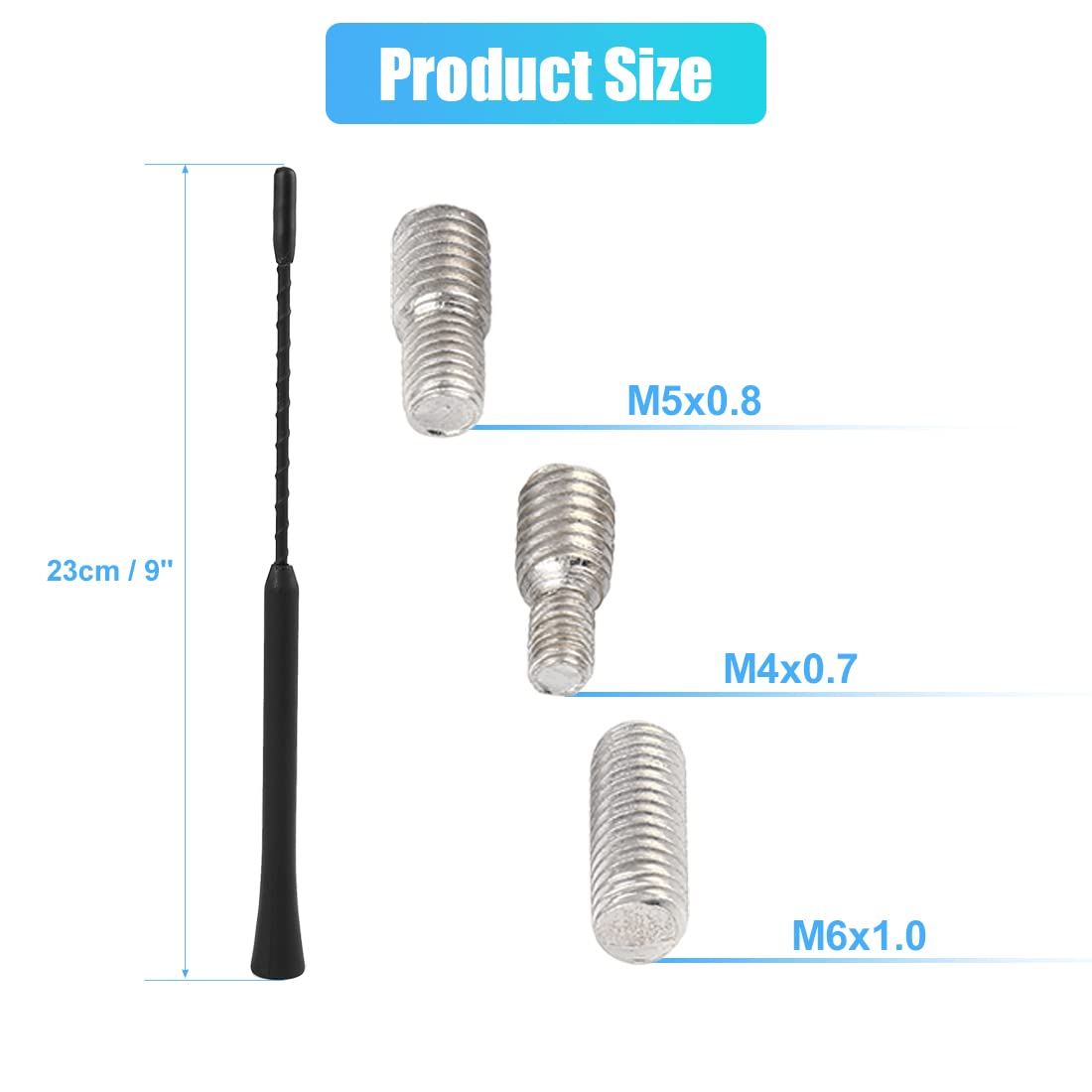 Snapklik.com : 9" Universal Car Radio AM FM Antenna Aerial Flexible ...
