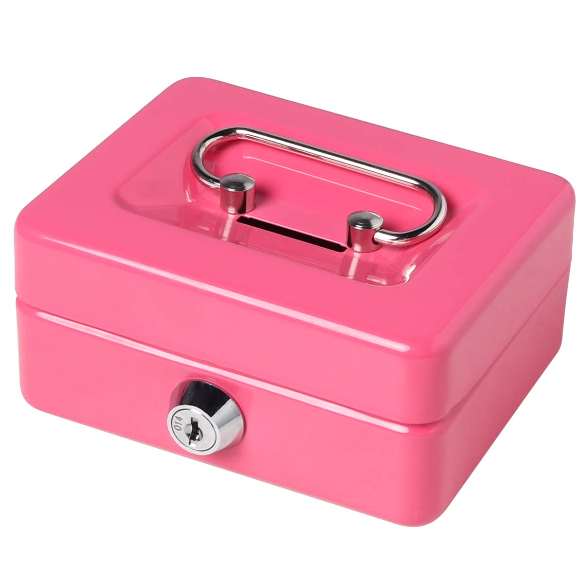 Amazon.com : Small Cash Box with Lock and Slot, Decaller Locking Money ...