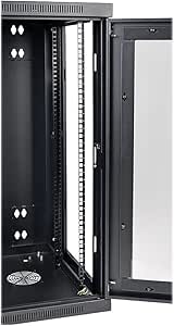 Tripp Lite 18U Wall Mount Rack Enclosure Server Cabinet with Acrylic Glass Window, Hinged, 20.5 ...